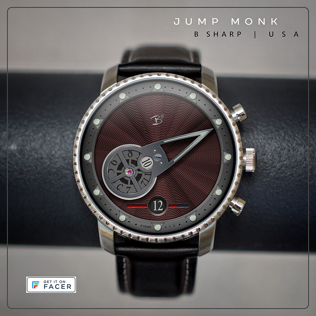 [Watch Face] B Sharp - Jump Monk - red - Design showcase - FACER Community