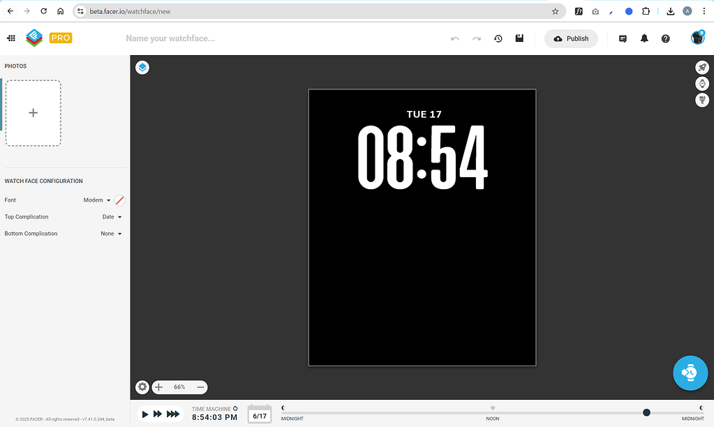 No customization when creating for watchOS? - Support - Facer Community