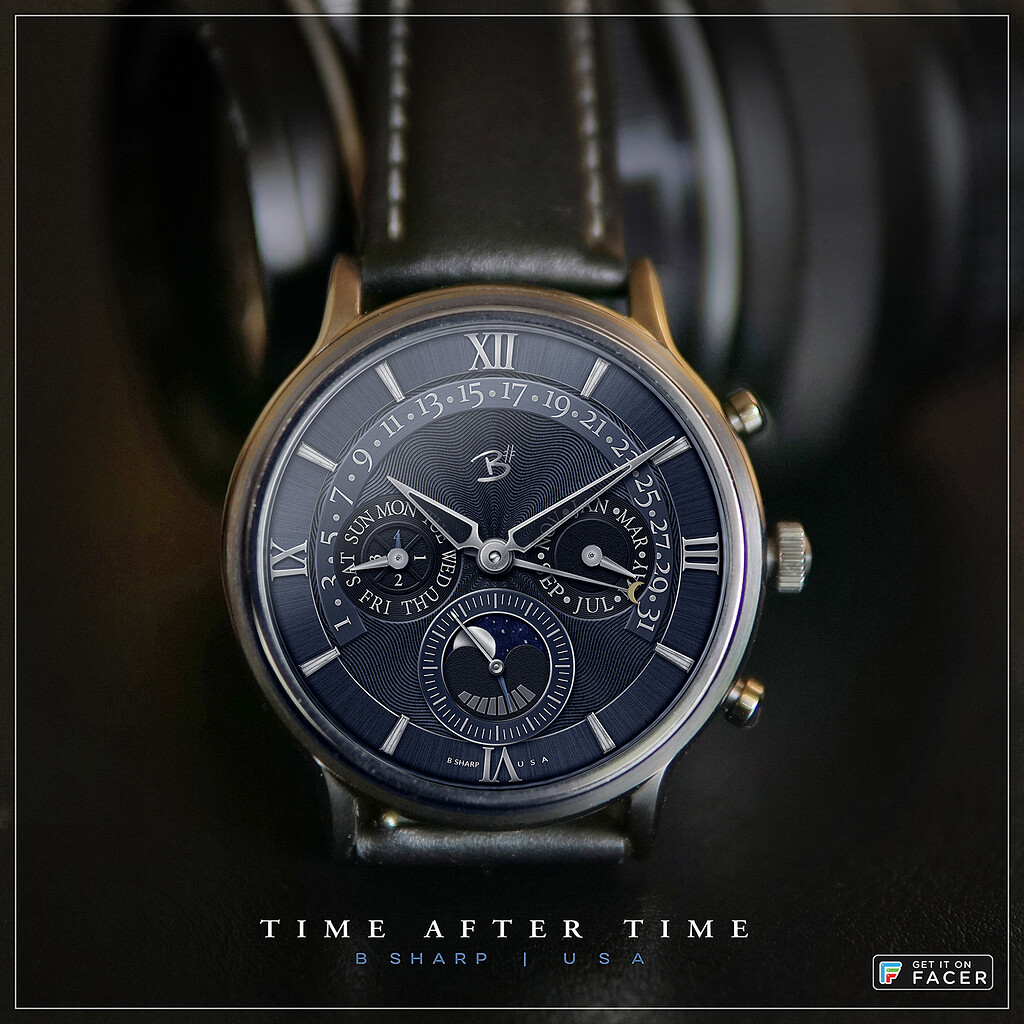 [Watch face] Time After Time - blue ... Perpetual calendar bliss! - New ...